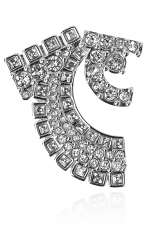 FERRAGAMO Crystal Embellished Fan Earrings