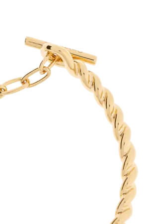 FERRAGAMO Brass Nautical Rope Motif Bracelet