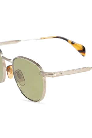 DB EYEWEAR BY DAVID BECKHAM Tone Full Rim Round Frame Sunglasses
