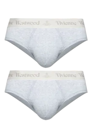VIVIENNE WESTWOOD 2-pack Of Briefs With Logo - Grey