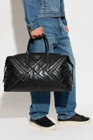 Mcm Quilted Leather Carry-on Bag