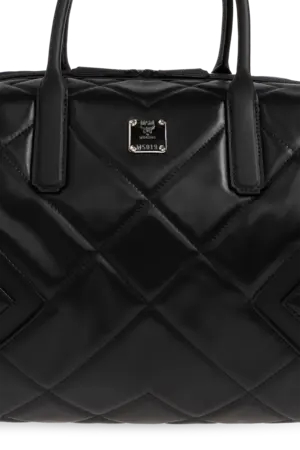 Mcm Quilted Leather Carry-on Bag