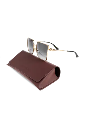 Etro Tone Square Frame Sunglasses With Gradient Lenses - Gold