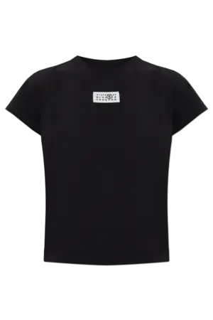 MAISON MARGIELA T-shirt With Logo Patch - Black