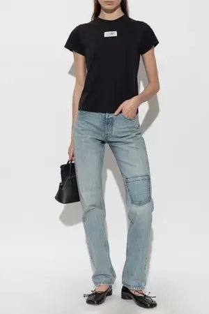 MAISON MARGIELA Cotton T-shirt With Logo Patch