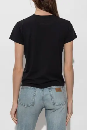 MAISON MARGIELA Cotton T-shirt With Logo Patch