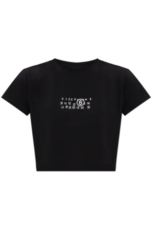 MAISON MARGIELA T-shirt With Printed Logo - Black
