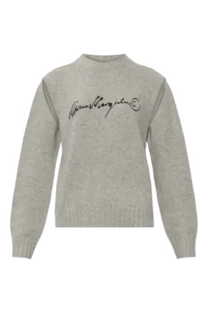 MAISON MARGIELA Sweater With Logo - Grey