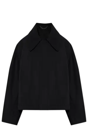 Victoria Beckham Wool Jacket With Drawstrings - Black
