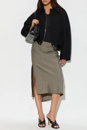 Victoria Beckham Wool Jacket With Drawstrings