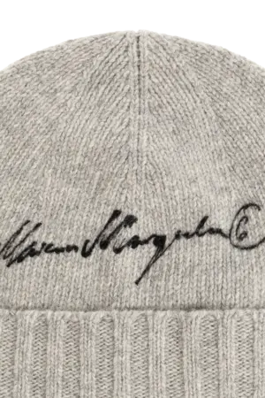 MAISON MARGIELA Embroidered Logo Wool Beanie