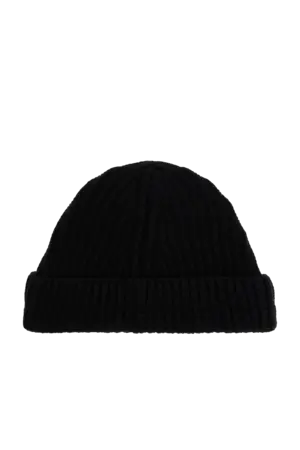 MAISON MARGIELA Ribbed Wool Beanie With Logo Patch