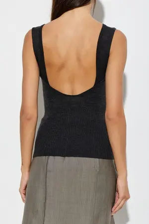 Victoria Beckham Wool Top With V-neck