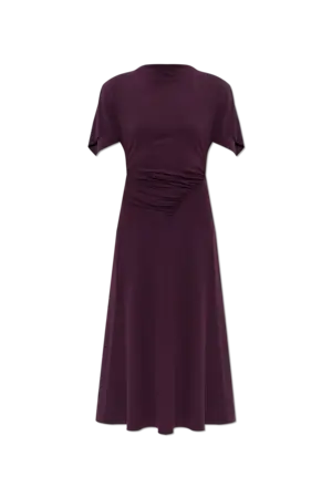 Victoria Beckham Asymmetric Draped Dress - Purple