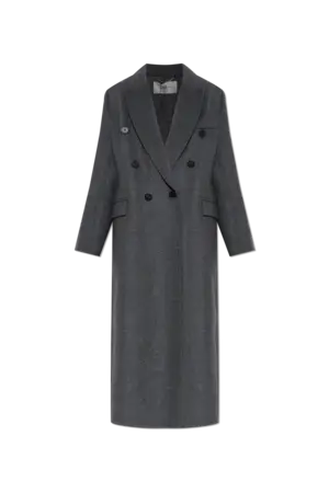 Victoria Beckham Double-breasted Coat With A Single Vent - Grey