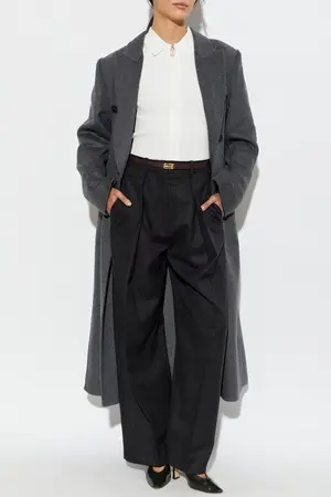 Victoria Beckham Double-breasted Wool Blend Coat - Grey