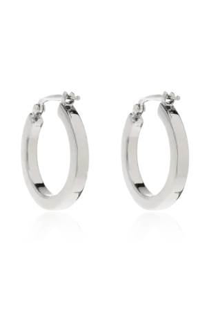 MAISON MARGIELA Engraved Logo Hoop Earrings