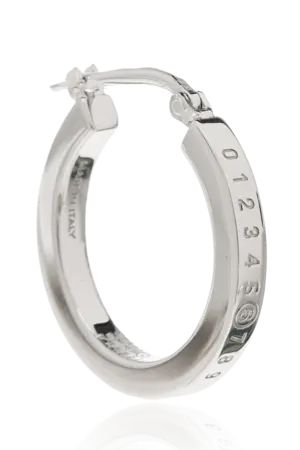 MAISON MARGIELA Engraved Logo Hoop Earrings