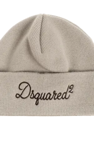 Dsquared2 Wool Beanie With Embroidered Logo
