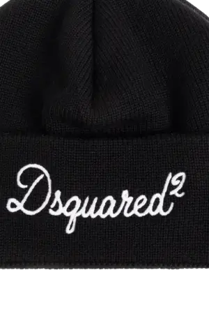 Dsquared2 Wool Beanie With Embroidered Logo