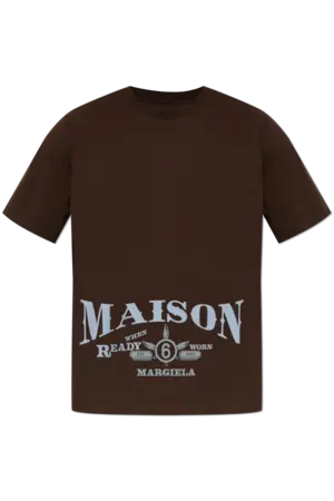 MAISON MARGIELA T-shirt With Print - Brown