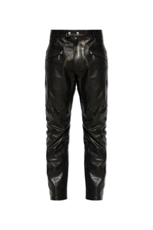 Dsquared2 Leather Trousers - Black