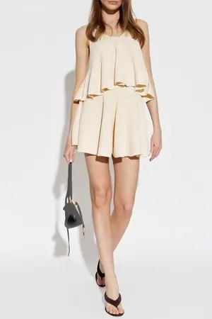 Alaïa Suede V-strap Heeled Mules