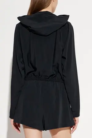 Alexander Wang Ruched Hooded Zip-up Jacket