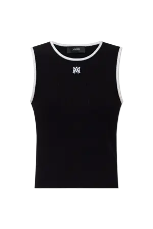 Amiri Top With Embroidered Logo - Black
