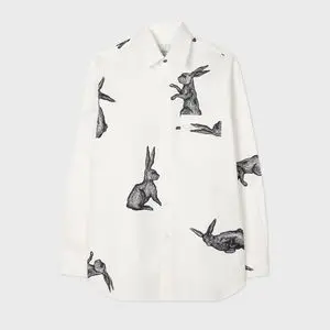 Paul Smith Rabbit' Print Shirt - White