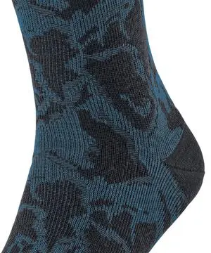 Falke Sensitive Tree Side Patterned Crew Socks - Blue
