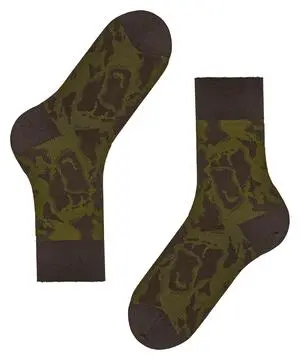 Falke Sensitive Tree Side Crew Socks With Camouflage Pattern