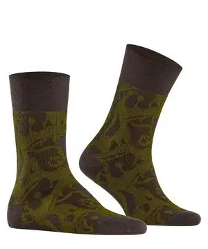 Falke Sensitive Tree Side Crew Socks With Camouflage Pattern