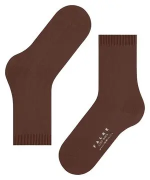 Falke Cosy Wool Crew Socks - Brown