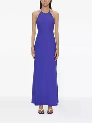 Christopher Esber Quartz Embellished Halterneck Dress