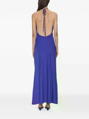 Christopher Esber Quartz Embellished Halterneck Dress