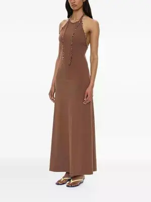 Christopher Esber Beach Quartz Halterneck Maxi Dress