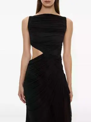 Christopher Esber Theia Squared Ruched Cutout Dress
