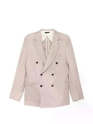 Brioni Double-breasted Peak-lapel Jacket - Pink