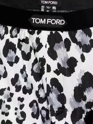 TOM FORD Leopard-print Silk-blend Boxers