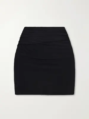 Wardrobe.NYC Mesh Mini Skirt - Black