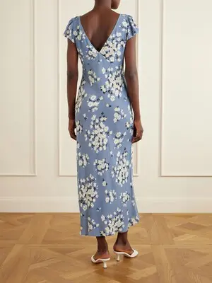 Rixo Cathy Floral-print Crepe Midi Dress