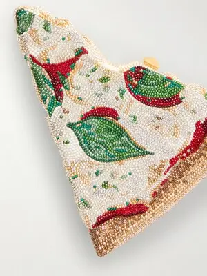 Judith Leiber Crystal Pizza Slice Clutch