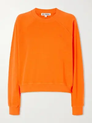 Eterne Sonny Embroidered Cotton-jersey Sweatshirt - Red