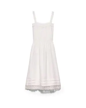 Prada Embroidered Old Washed Silk Dress - Neutral