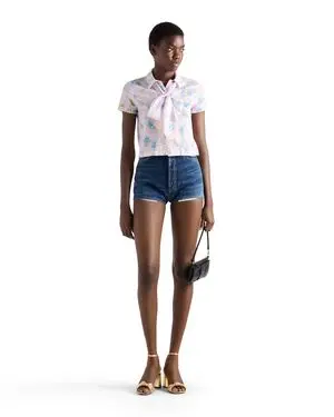 Prada Floral Print Batiste Shirt