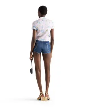 Prada Floral Print Batiste Shirt