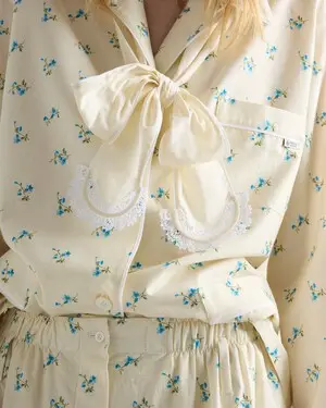 Prada Bouquet Print Old Canvas Shirt