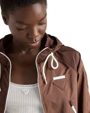 Prada Lightweight Re-nylon Blouson Jacket With Hood