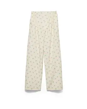 Prada Floral Print Old Canvas Pants - Neutral